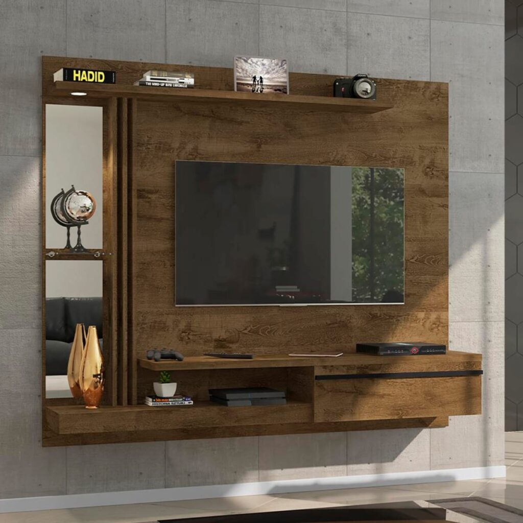 Panel Rack Tv 55" Denver Rústico - Total Soporte